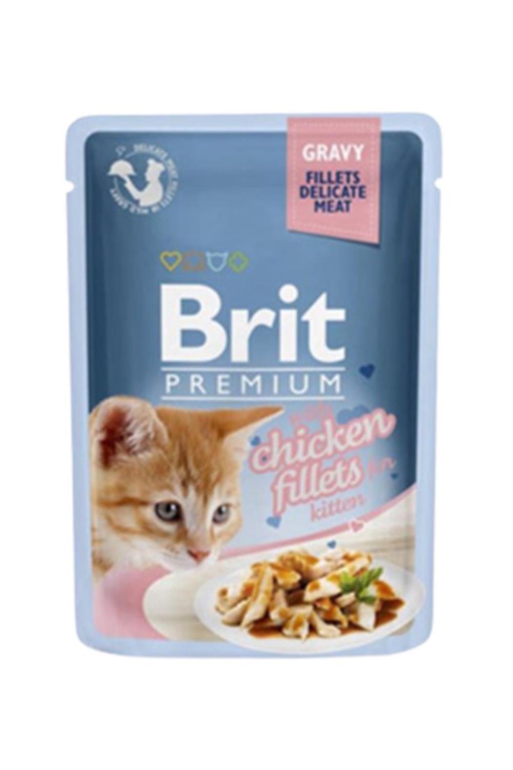 D.Brit Premium Cat Delicate Fillets in Gravy with Chicken for Kitten 85 ...